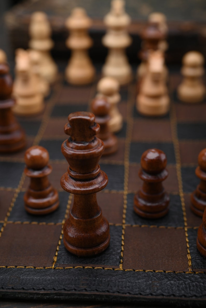 Premium Chess Set, Hand Crafted Chess Sets ,vintage Leather Chess Set ...