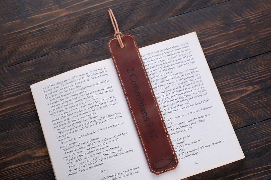 Engraved Bookmark Made With Real Leather - Custom Initials, Name, or ...