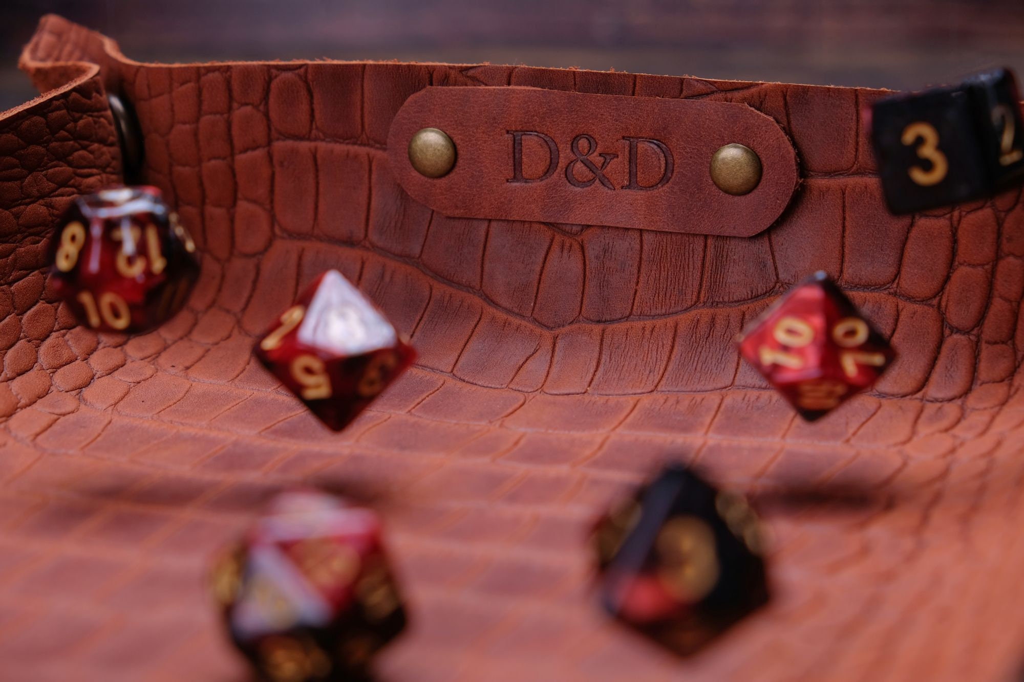 Custom Dice Tray, Personalized Dnd Dice Tray Made With Dragon Leather ...
