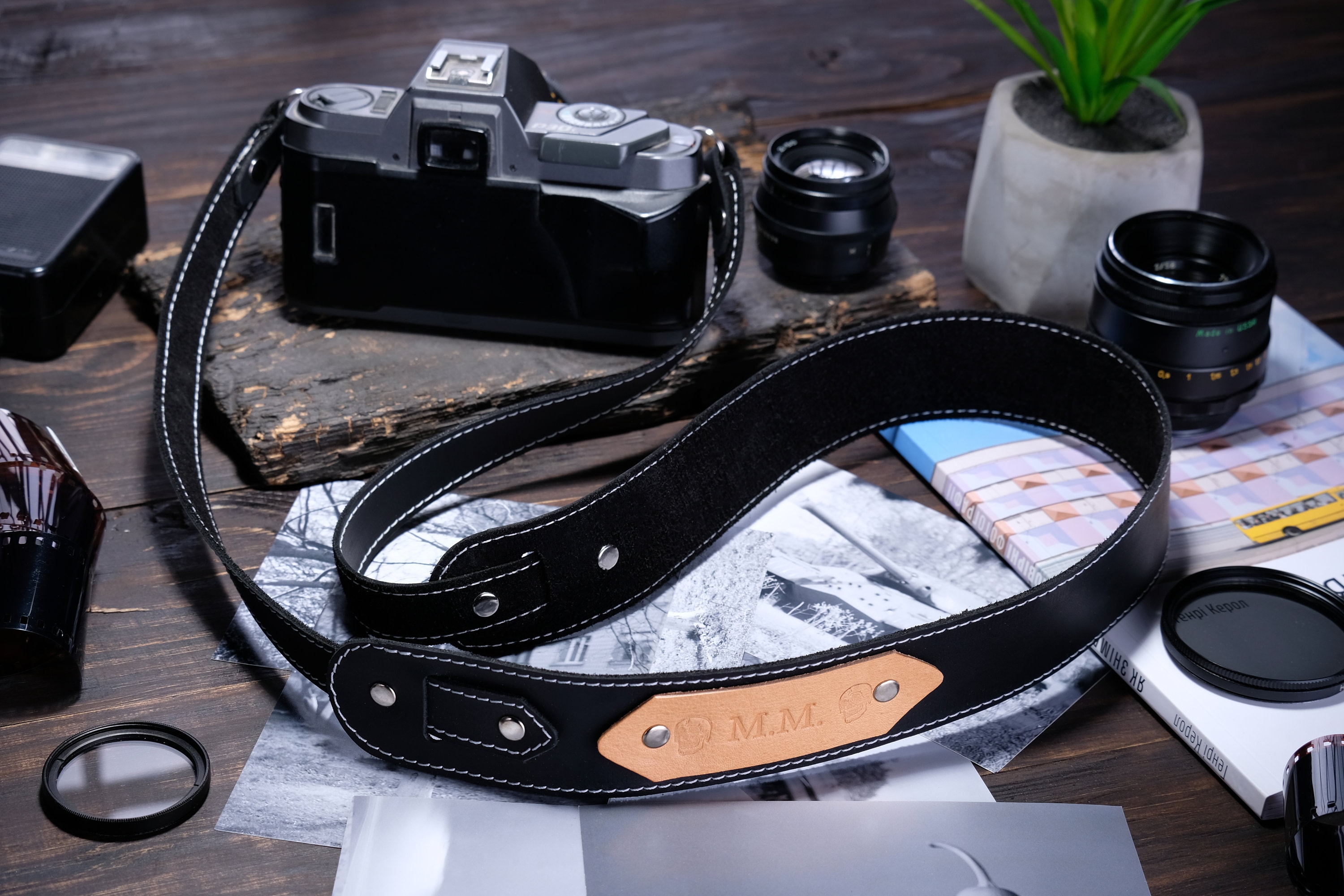 Copper Personalized Leather Camera Strap Handmade Leather - Etsy
