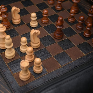 Handmade Chess Set, Vintage Chess, Travel Chess Set, Chess Board ...