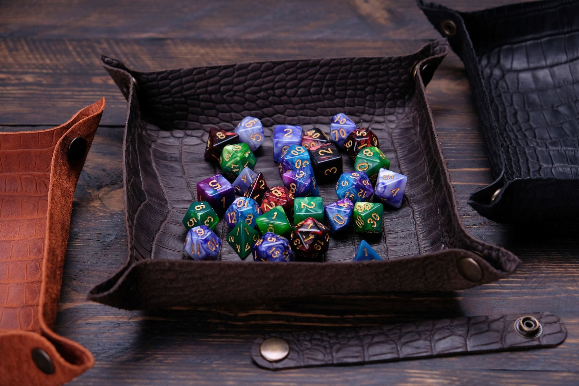 Custom Dice Tray, Personalized Dnd Dice Tray Made With Dragon Leather ...