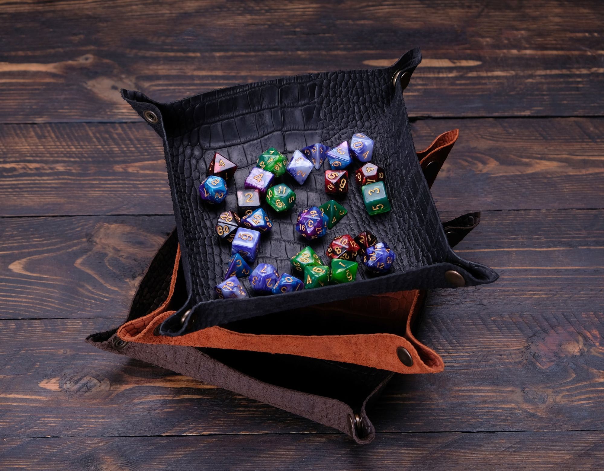 Personalized Dnd Dice Tray, Leather Rolling Mat With Detachable Straps ...
