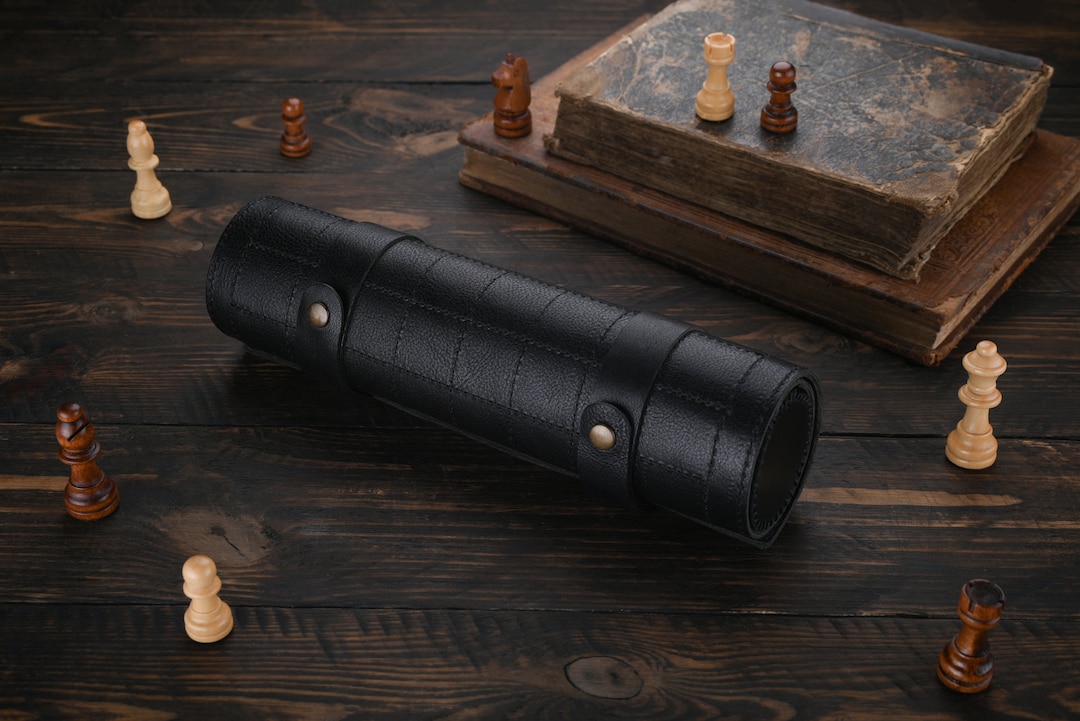 Luxury Leather Chess Roll - Handmade Portable Chess Set - Travel ...