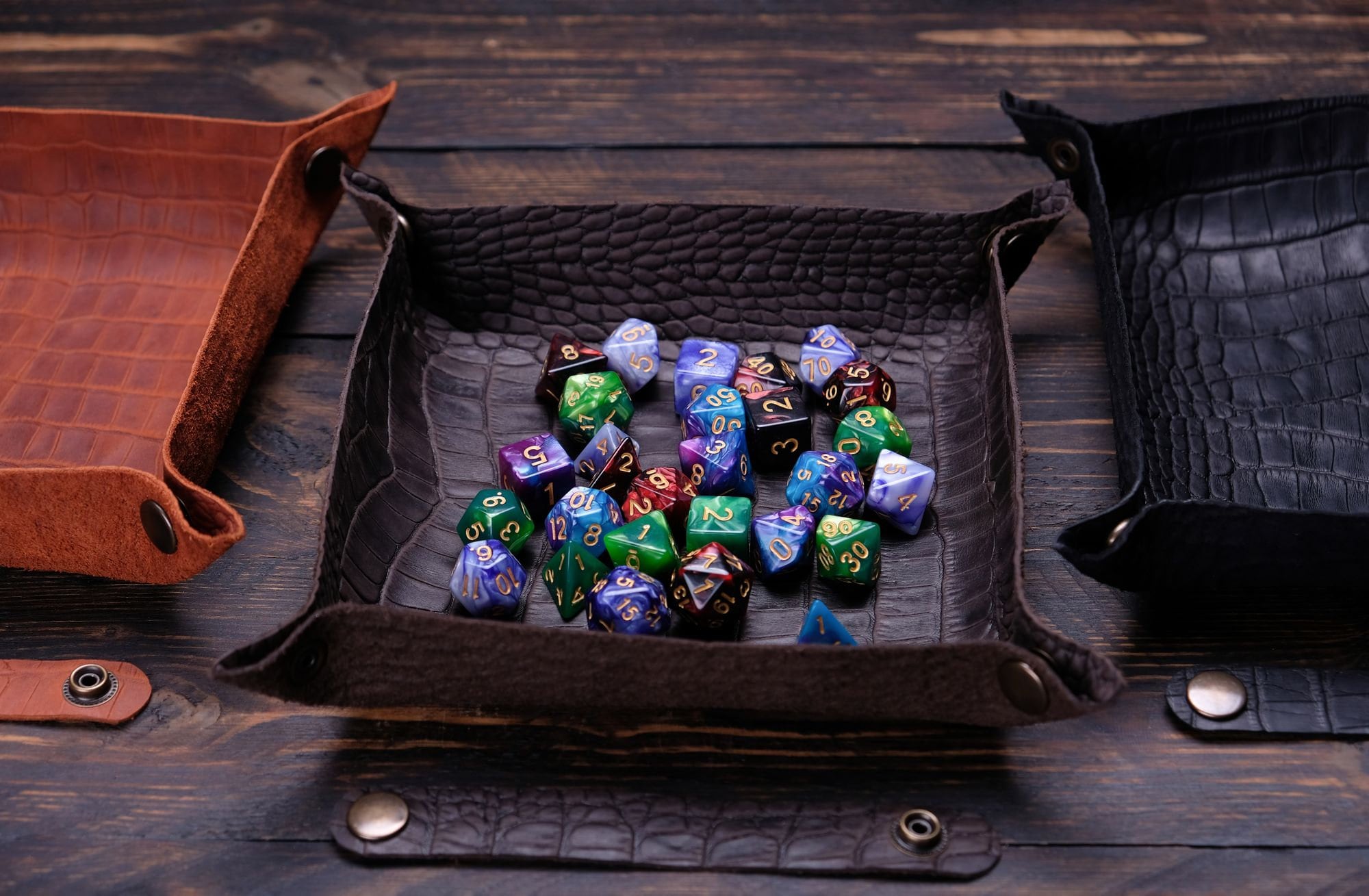 Personalized Dnd Dice Tray, Leather Rolling Mat With Detachable Straps ...