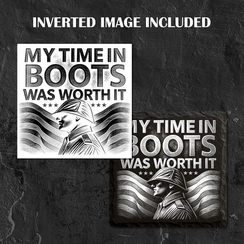 Patriotic Military Laser Engraving PNG File: USA Slate Coaster Design ...
