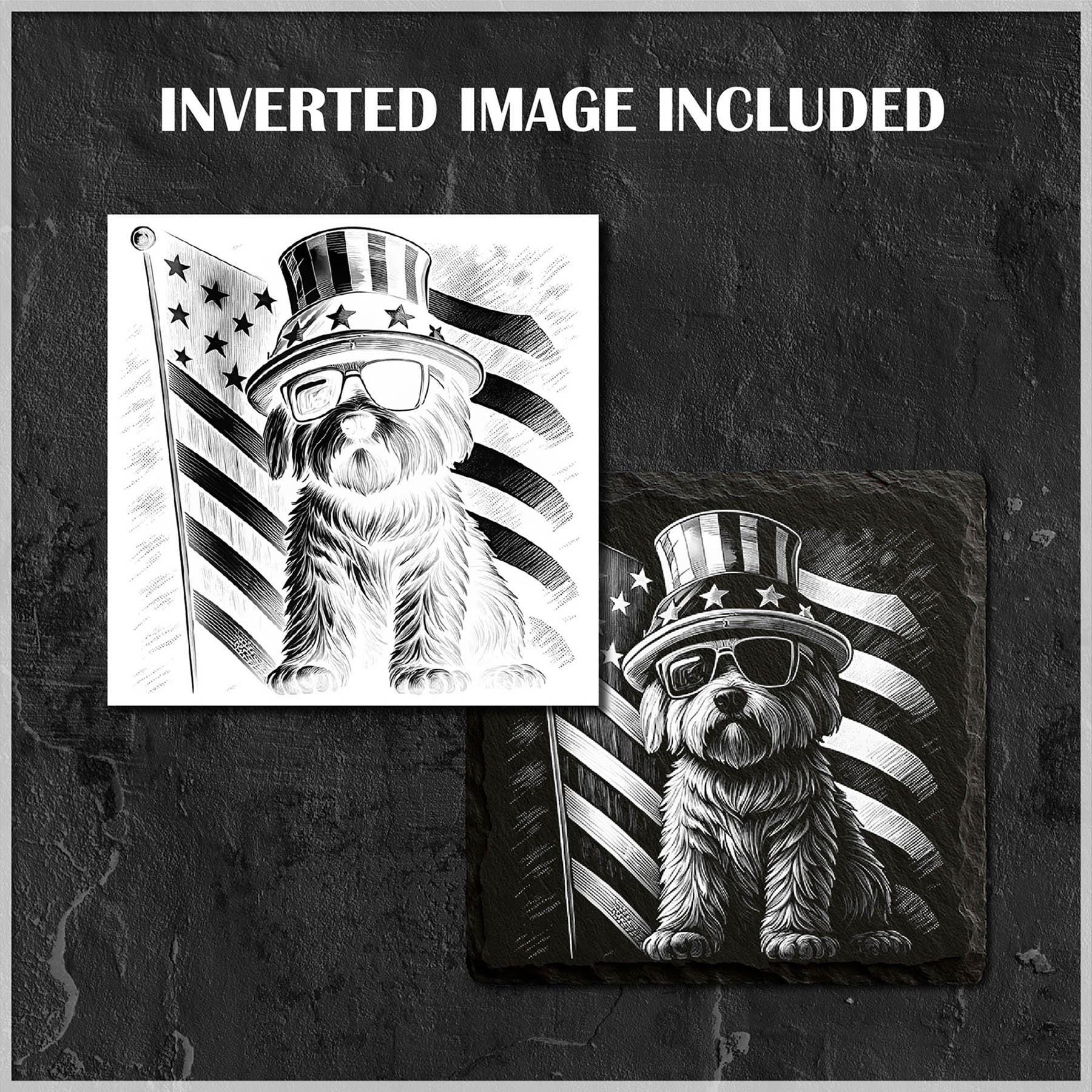 USA Flag Slate Coaster Laser Engrave Bundle: Patriotic PNG Files ...