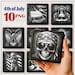 USA Flag Slate Coaster Laser Engrave Bundle: Patriotic PNG Files ...