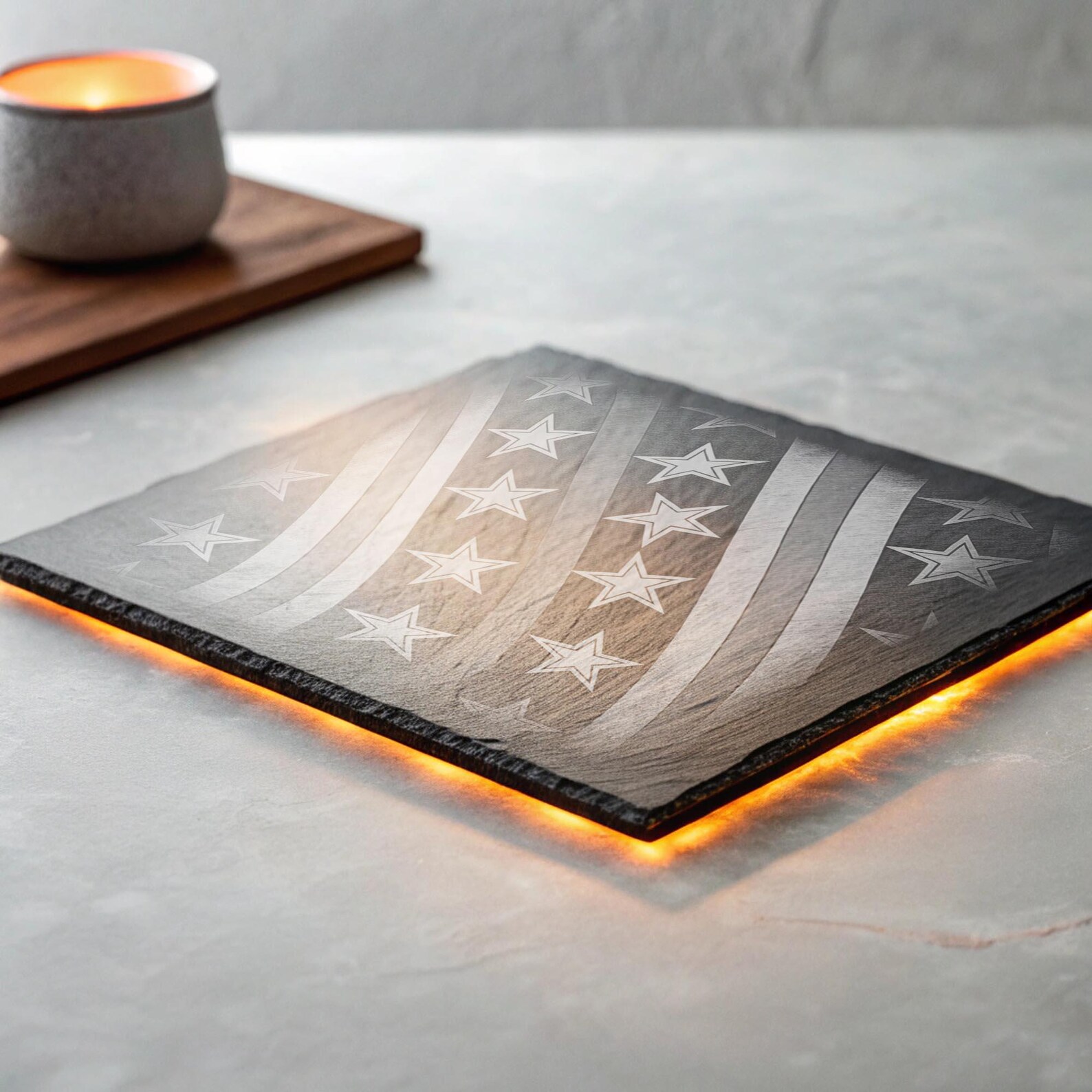 America PNG Slate Laser Burn Bundle, Engrave File, USA Flag Slate ...