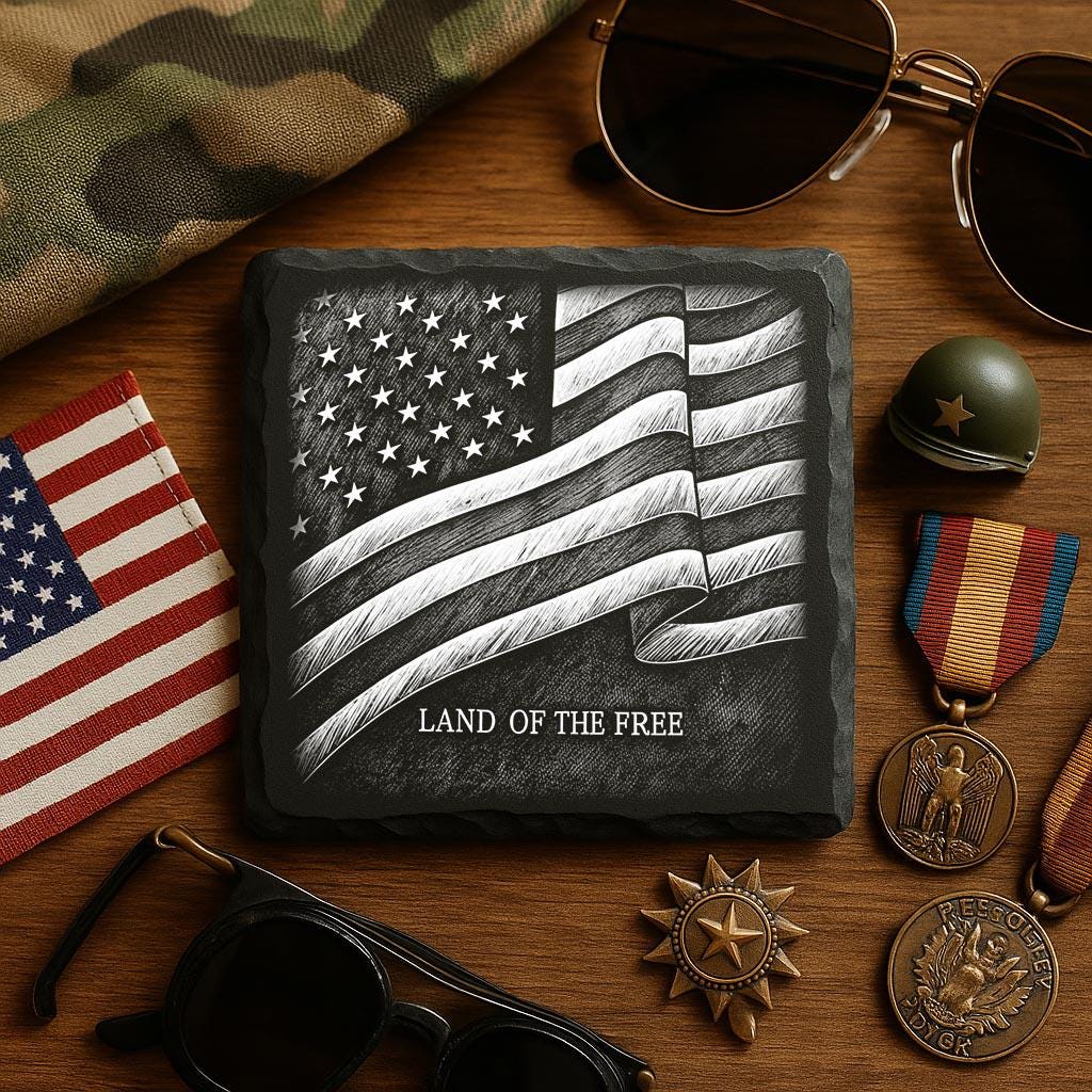 America PNG Slate Laser Burn Bundle, Engrave File, USA Flag Slate ...