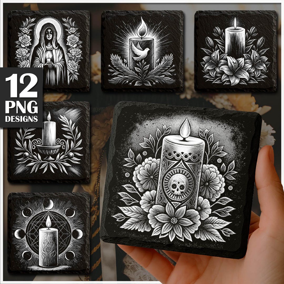 Mexican Floral Engraving Laser Burn | Candlemas PNG | Candelaria Sacred ...