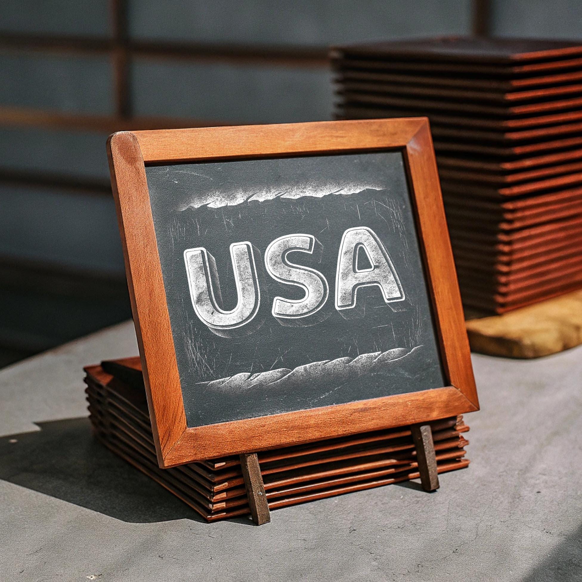 America PNG Slate Laser Burn Bundle, Engrave File, USA Flag Slate ...