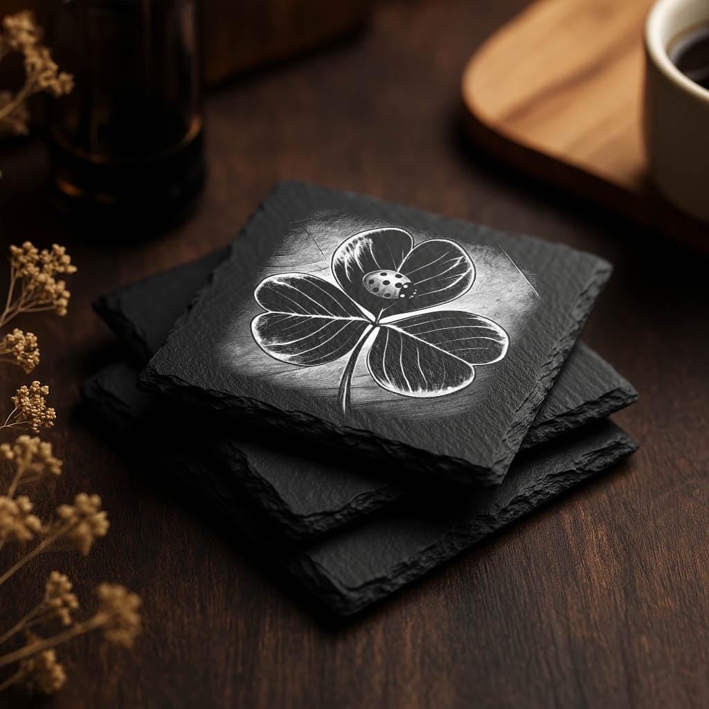 Ladybug Slate Coaster PNG Laser Engrave File: Glowforge, Xtool (digital ...