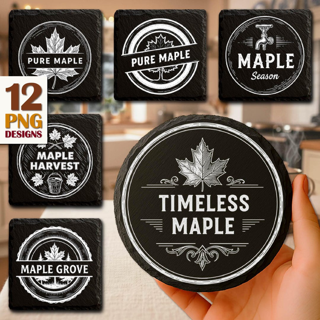 Vintage Maple Syrup Logo Laser Burn PNG | Circular Sugar Shack ...