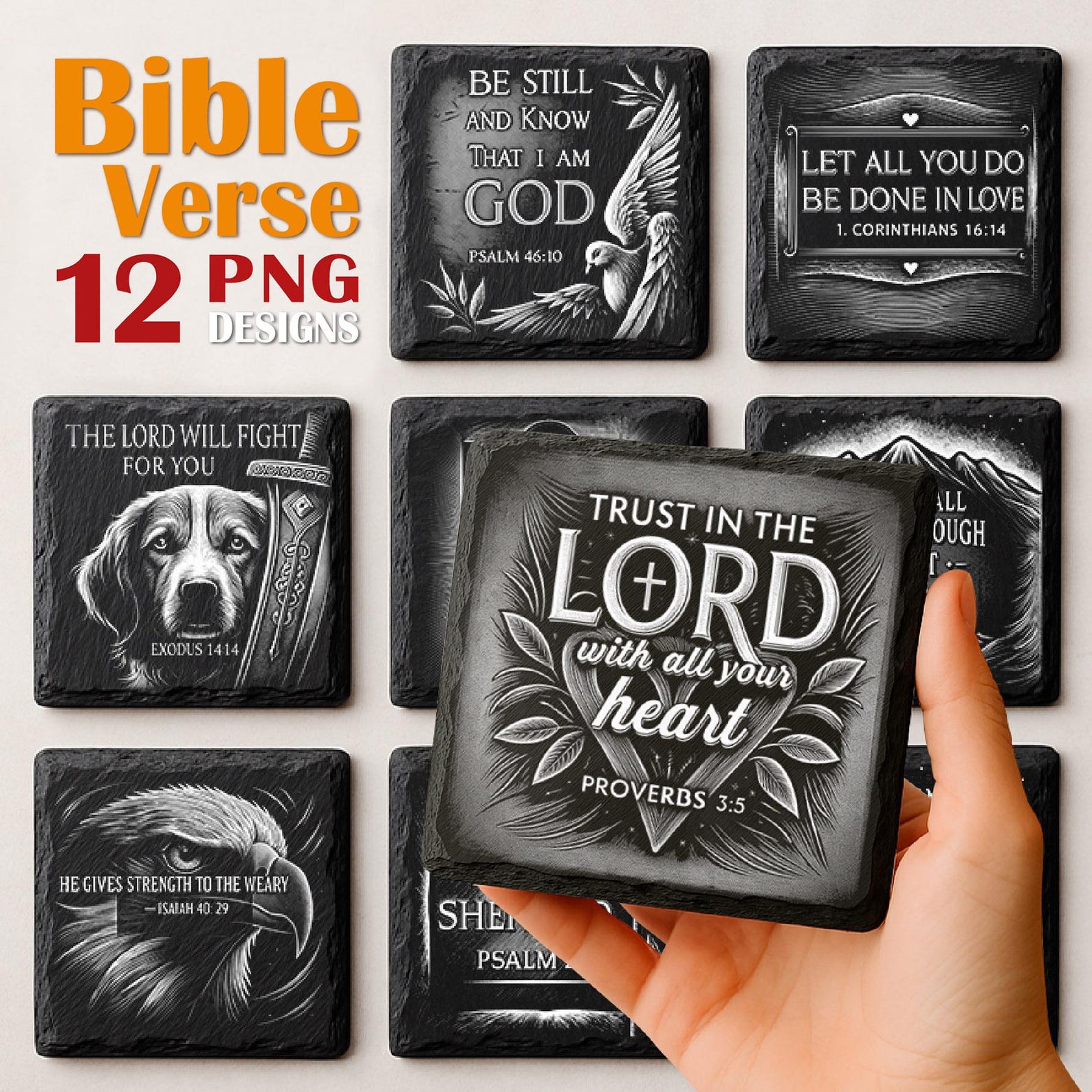Bible Verse Engraving Laser Burn | Christian Protection Quotes for ...