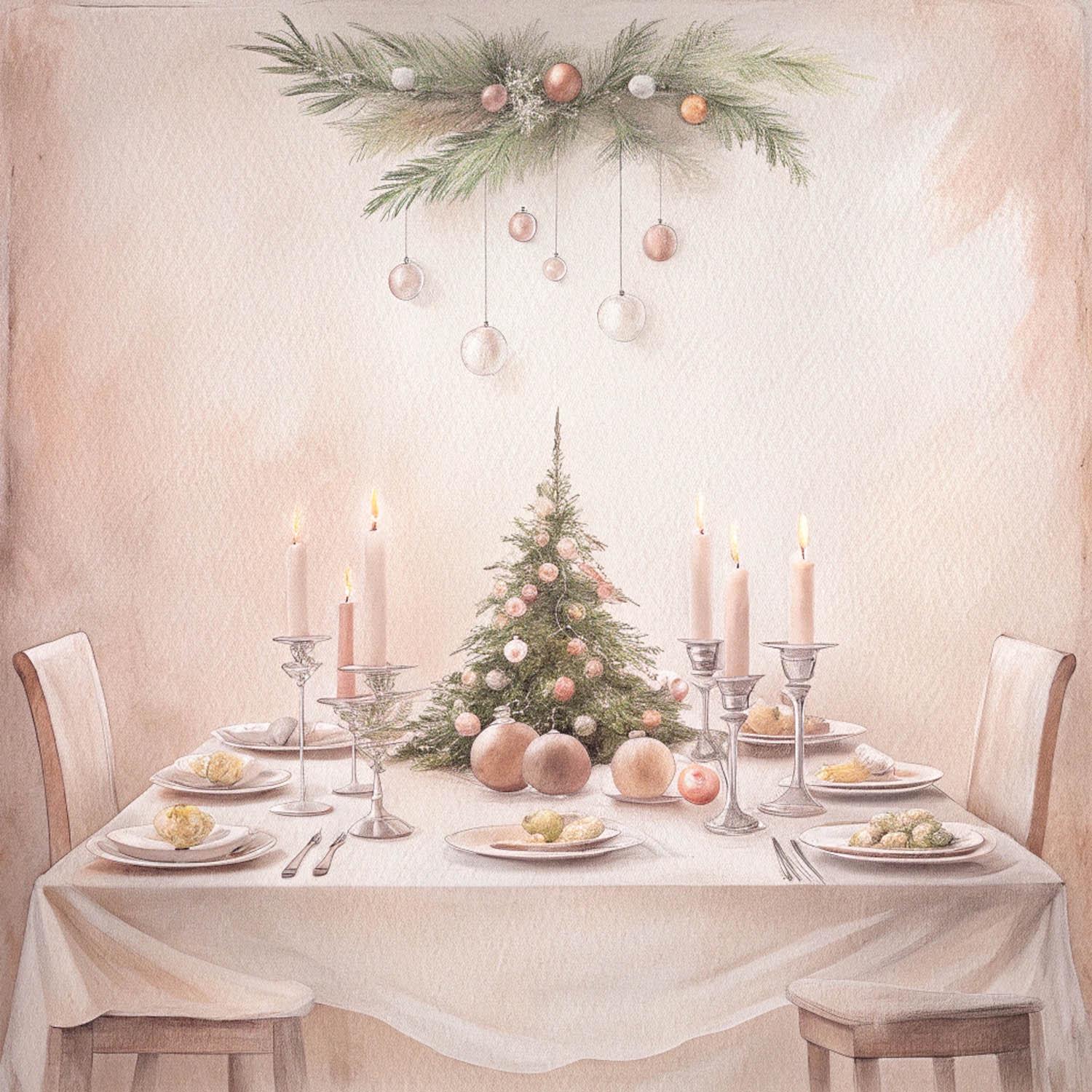 Watercolor Christmas Clipart: Festive Holiday Images (digital Download ...