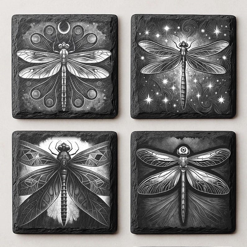 Mystical Dragonfly Laser Engraving PNG | Moon, Stars, Sacred Symbols ...