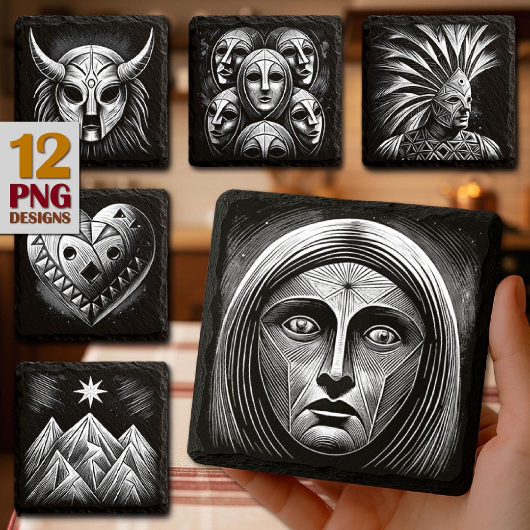 Modern Austrian Fasching Laser Burn | Carnival Geometry Engraving ...