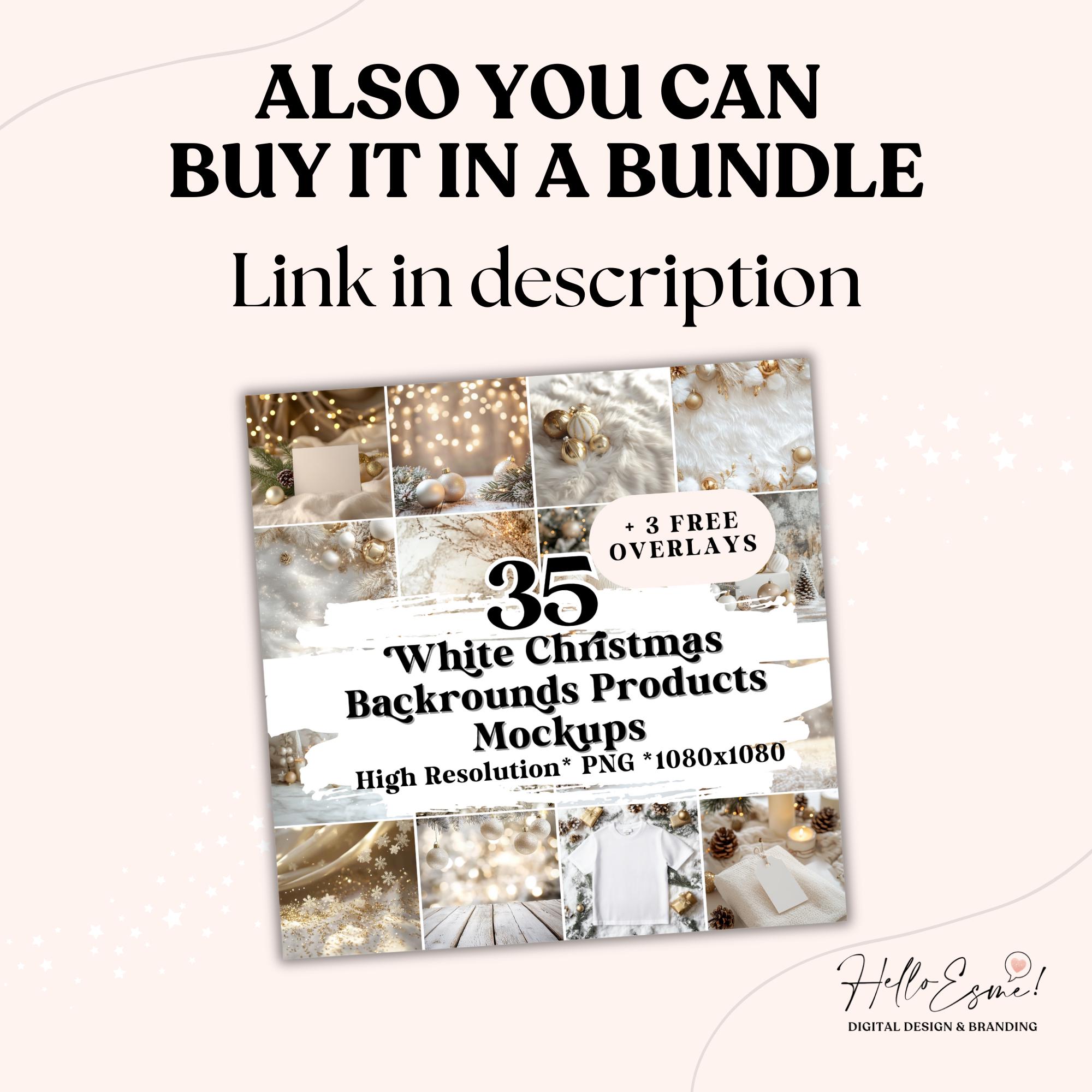 Flat Lay White Christmas Product Mockup, Christmas Background ...