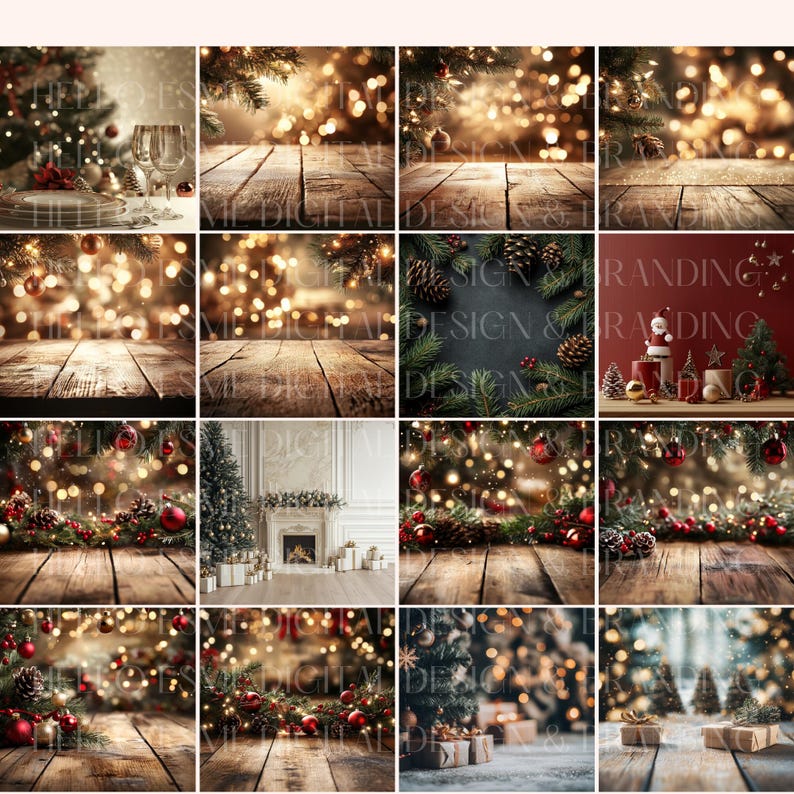 Christmas Product Mockup, Holiday Background, Product Background ...