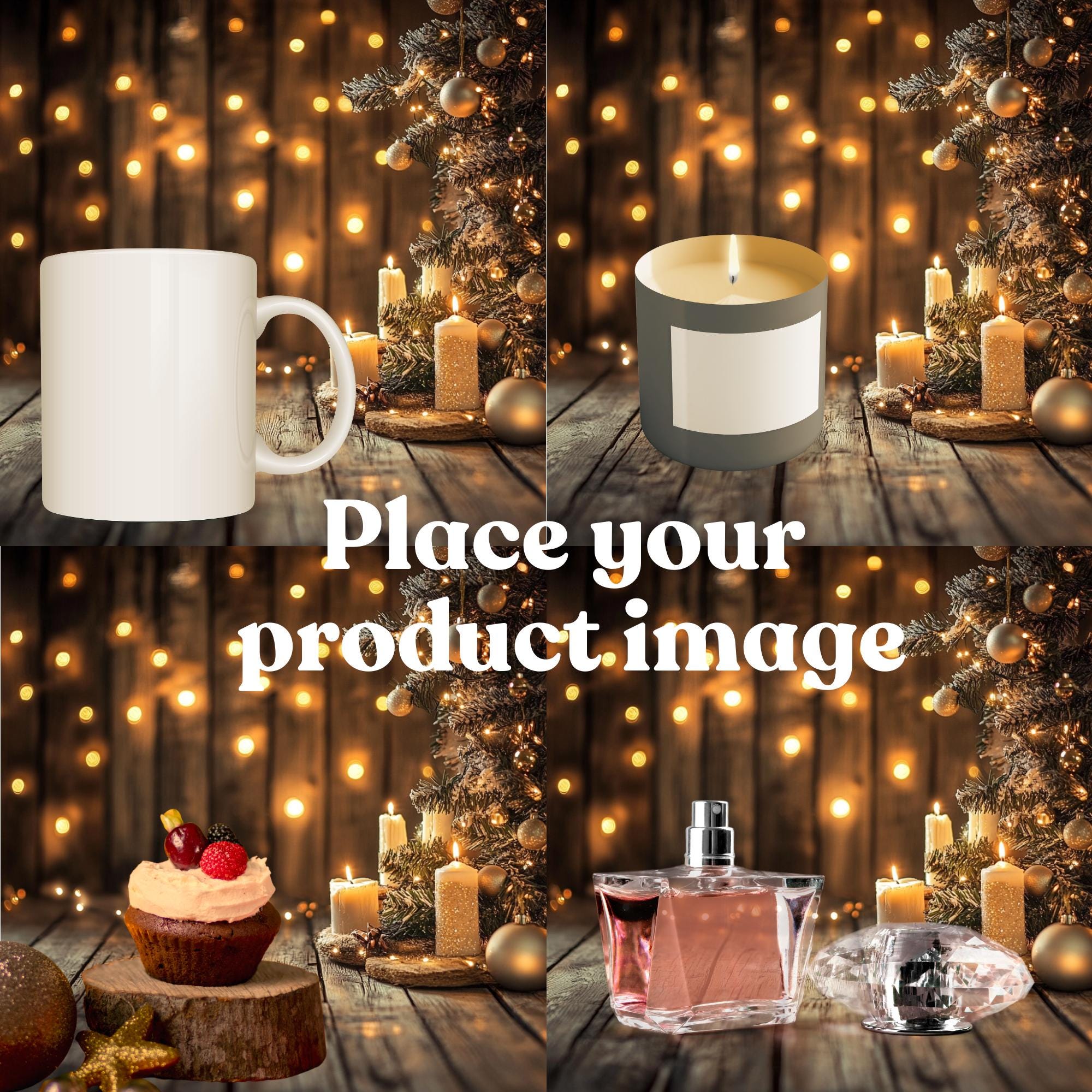 Christmas Product Mockup, Holiday Background, Product Background ...