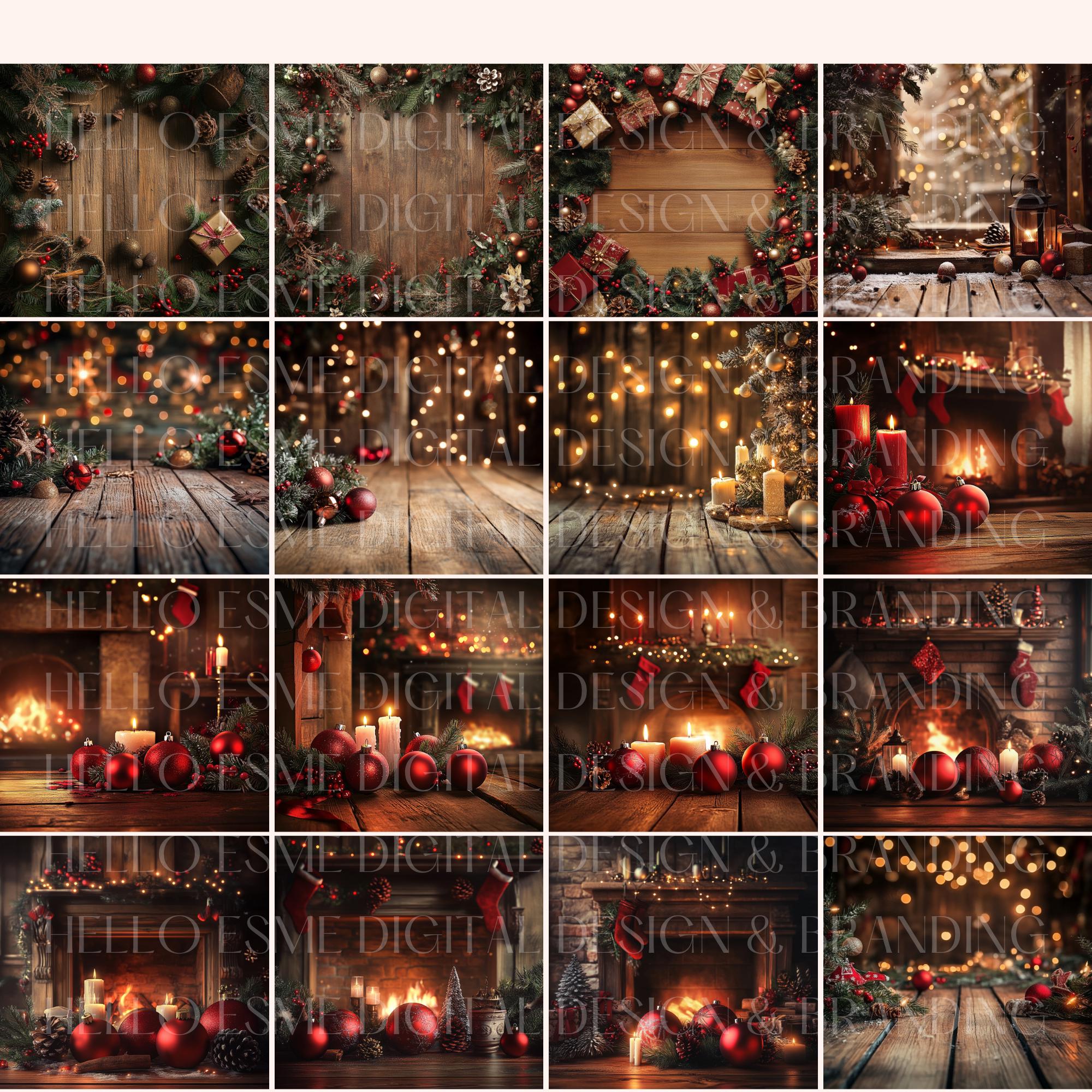 Christmas Product Mockup, Holiday Background, Product Background ...