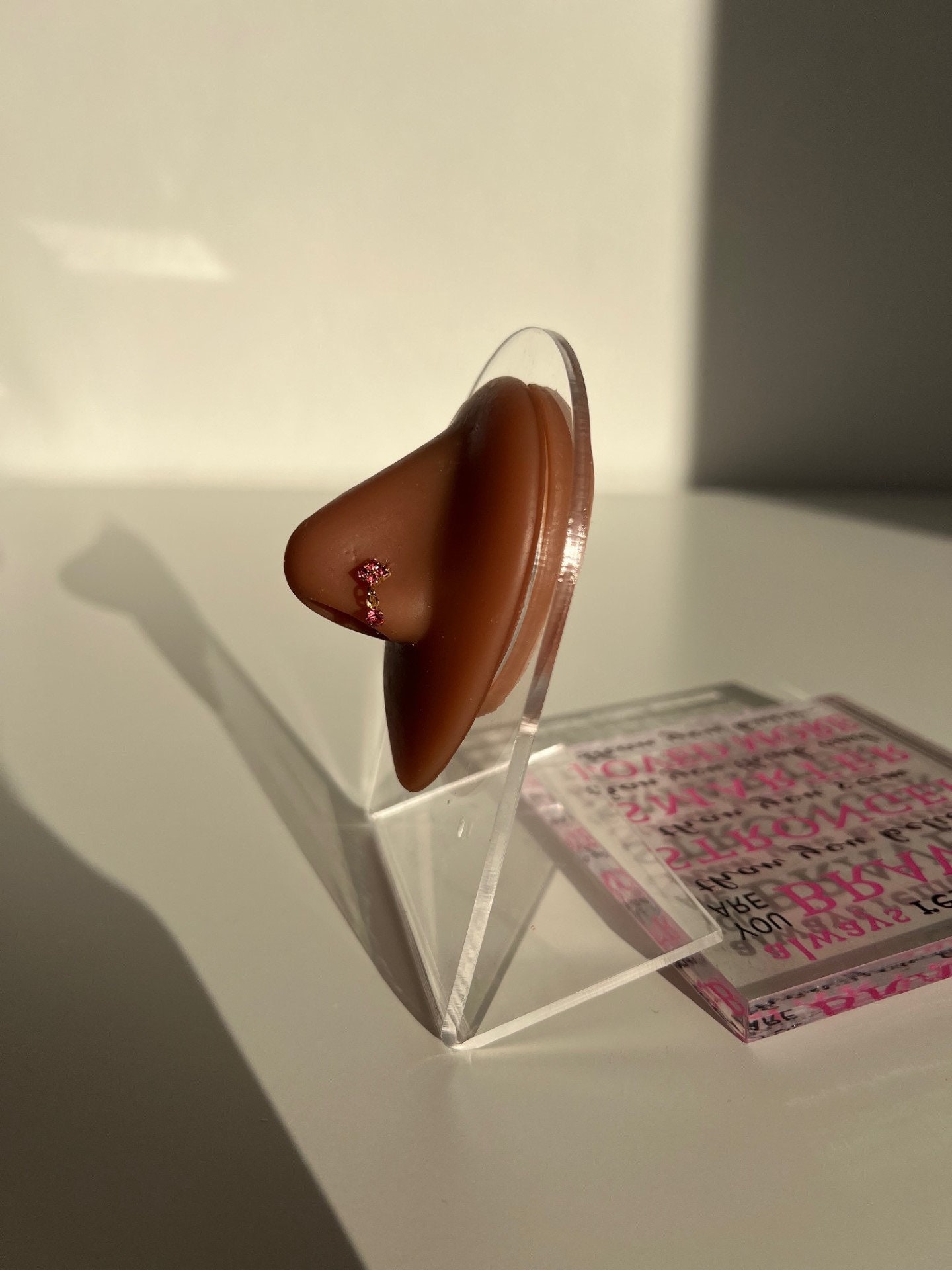 Gold and Silver Coloured Gem Nose Ring / Simple Nose Ring / Dainty Nose ...