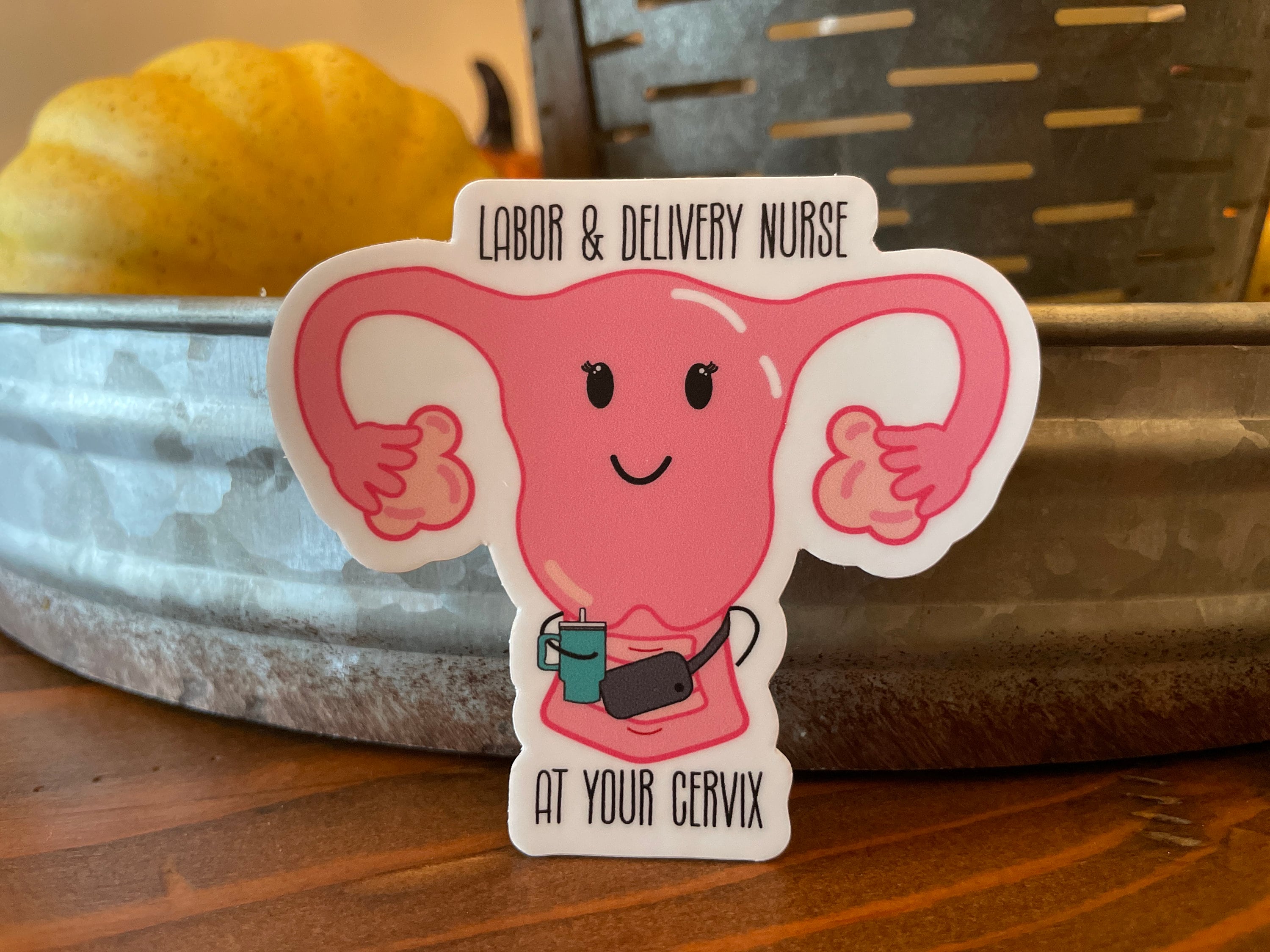 Una the Uterus Sticker at Your Cervix Sticker/ Obgyn Sticker/ - Etsy