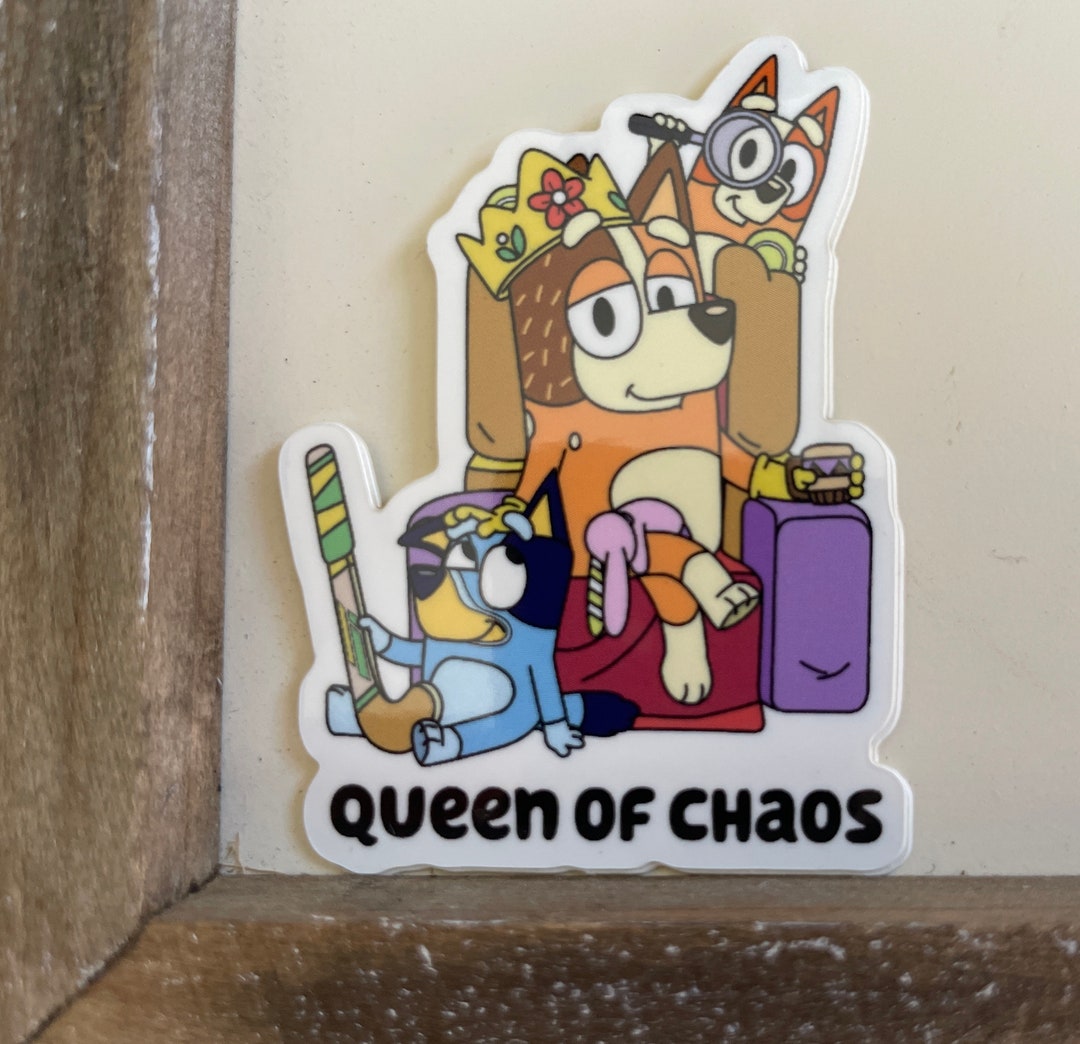 Blue Heeler Sticker Mum Queen of Chaos - Etsy