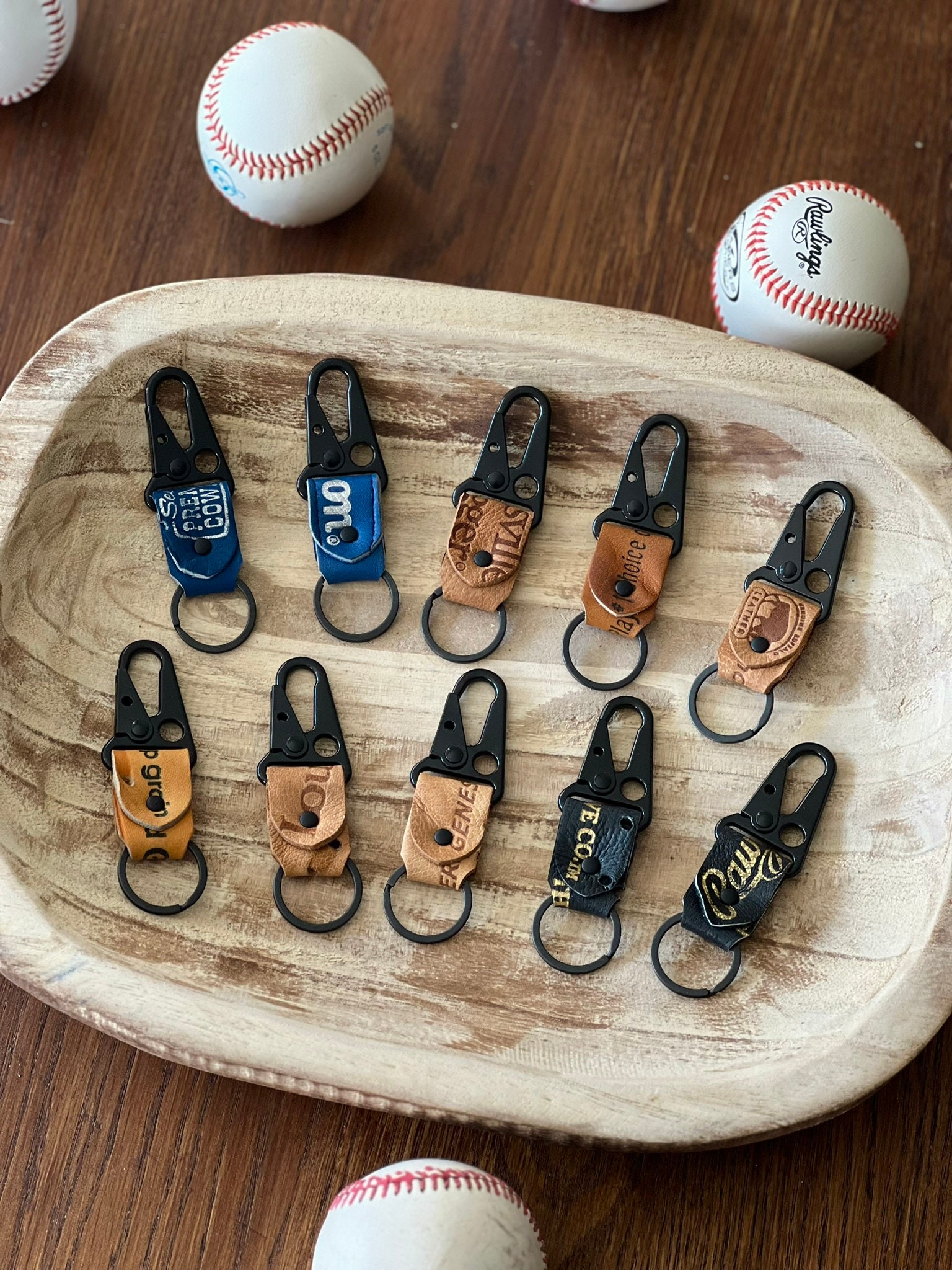 Upcycled Baseball Glove Keychain Keyring Keyclip - Etsy