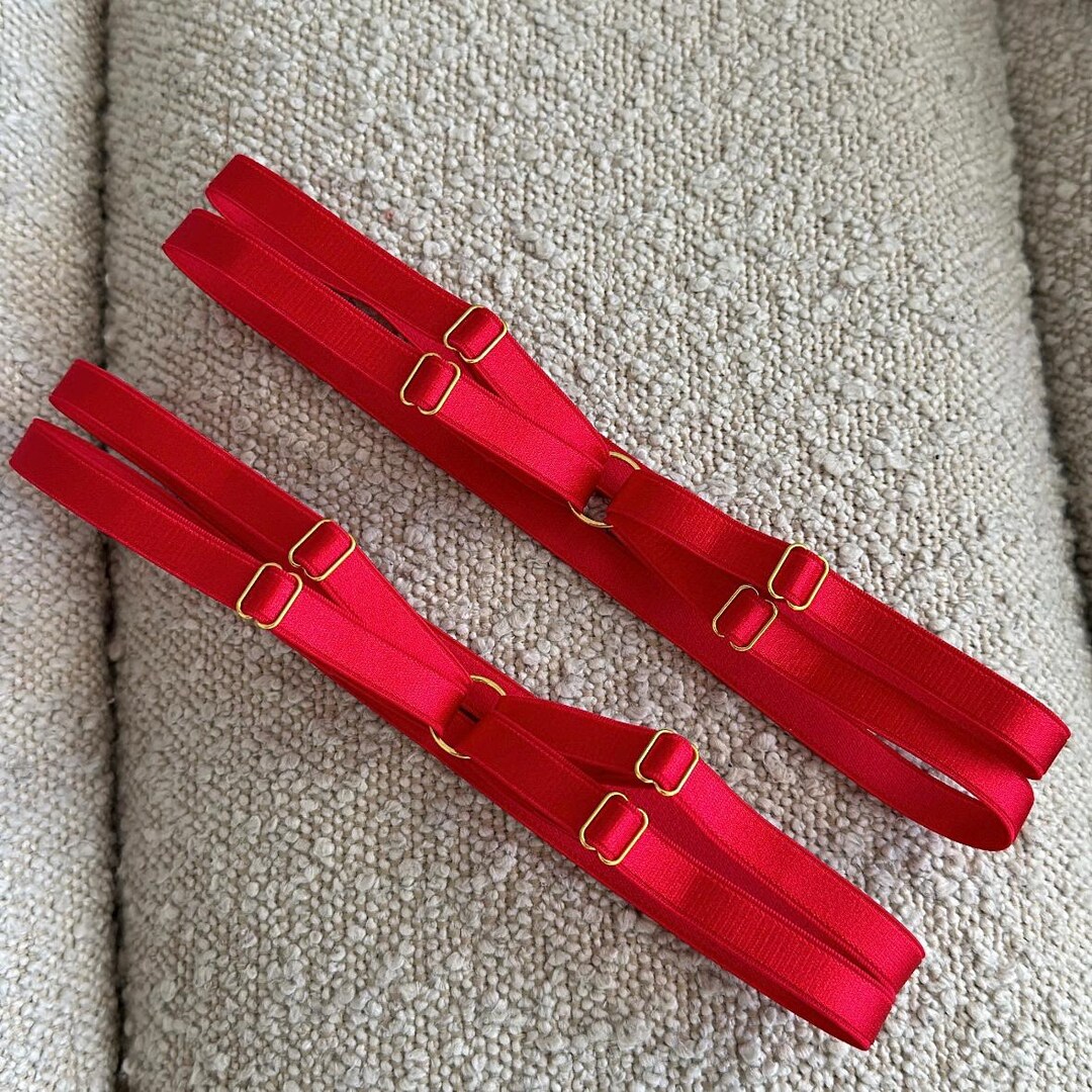 Adjustable Red Leg Garters: Plus Size Lingerie Thigh Straps - Etsy