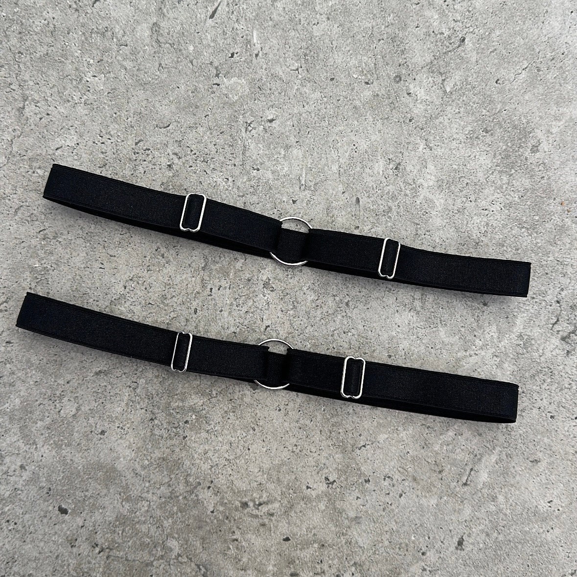Set of 2 Black Adjustable Thigh Garters - Etsy