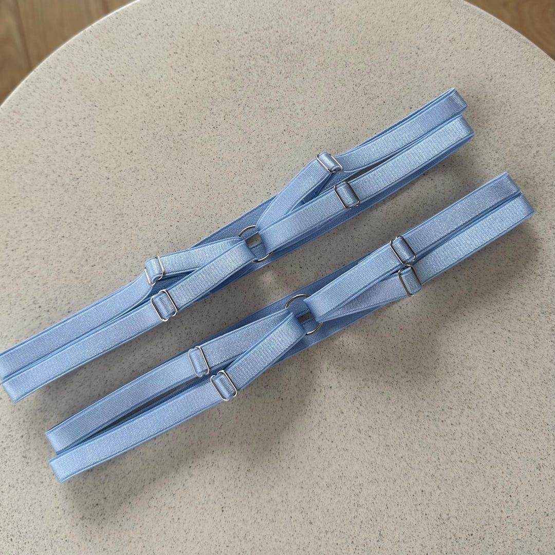 Set of 2 Adjustable Wedding Garters, Something Blue Garters - Etsy