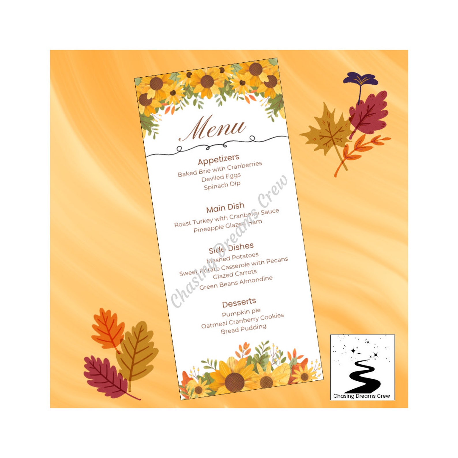 Menu Template Cafe Menu Template Dinner Menu - Etsy