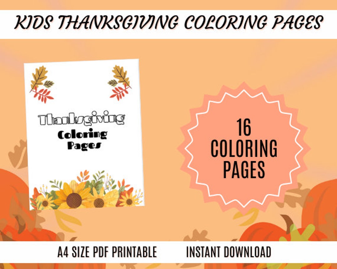 Fall Coloring Book | Fall Coloring Pages | Thanksgiving Coloring ...