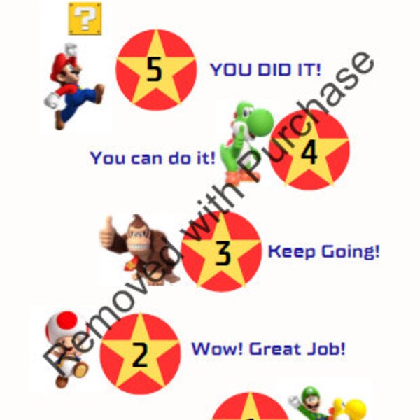 Super Mario Reward Chart - Etsy