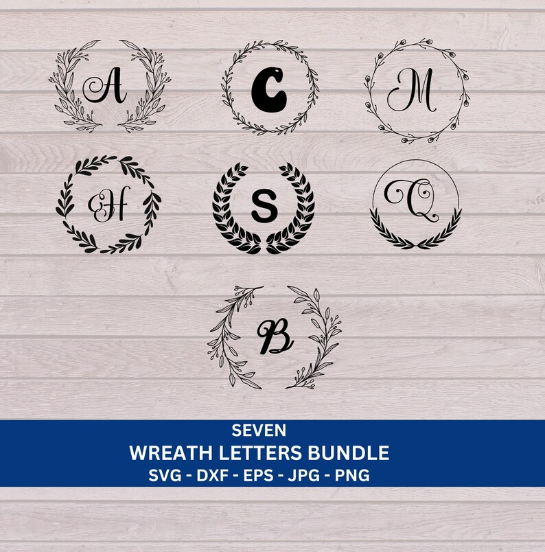 Monogram SVG Bundle, Last Name Svg, Initial Monogram Svg, Flourish ...