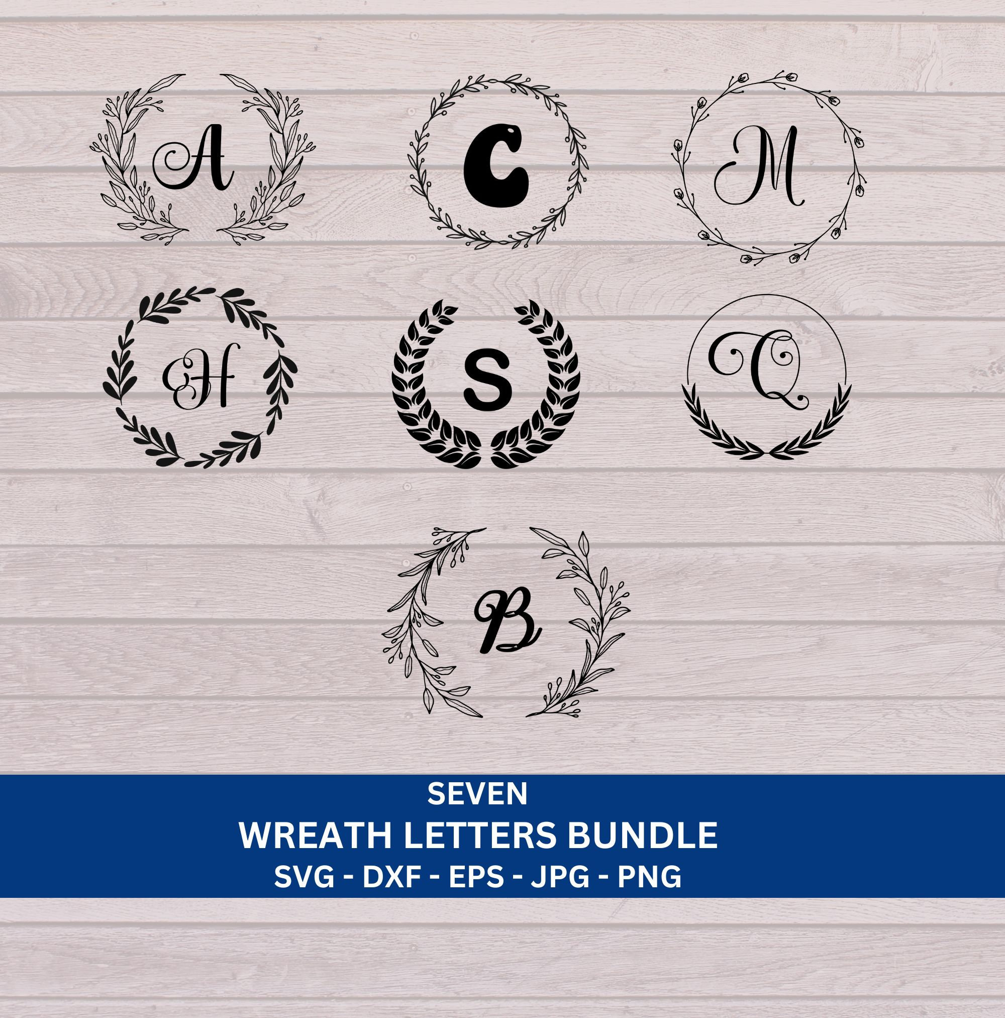 Monogram SVG Bundle, Last Name Svg, Initial Monogram Svg, Flourish ...