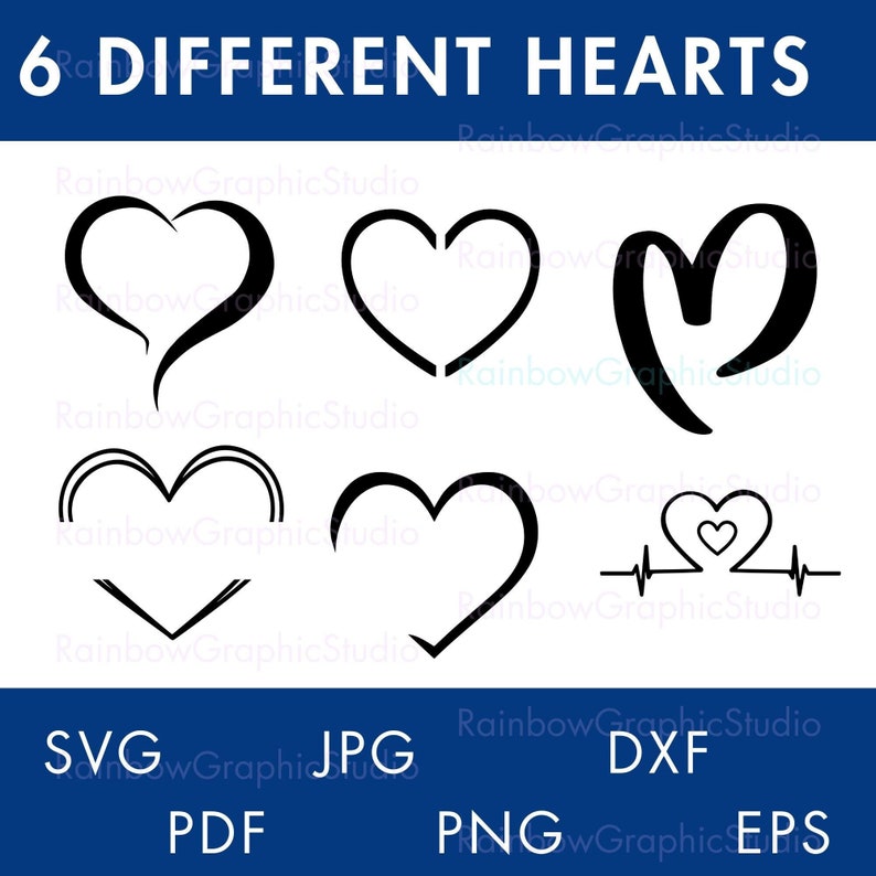 Heart Svg Bundle, Heart Svg, Hand Drawn Heart Svg, Open Heart Svg ...