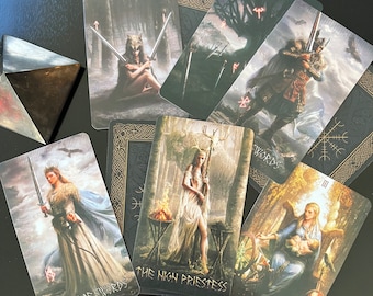 Runic Tarot Kit Card Deck & Guidebook Set Oracle Cards and Book Magic ...