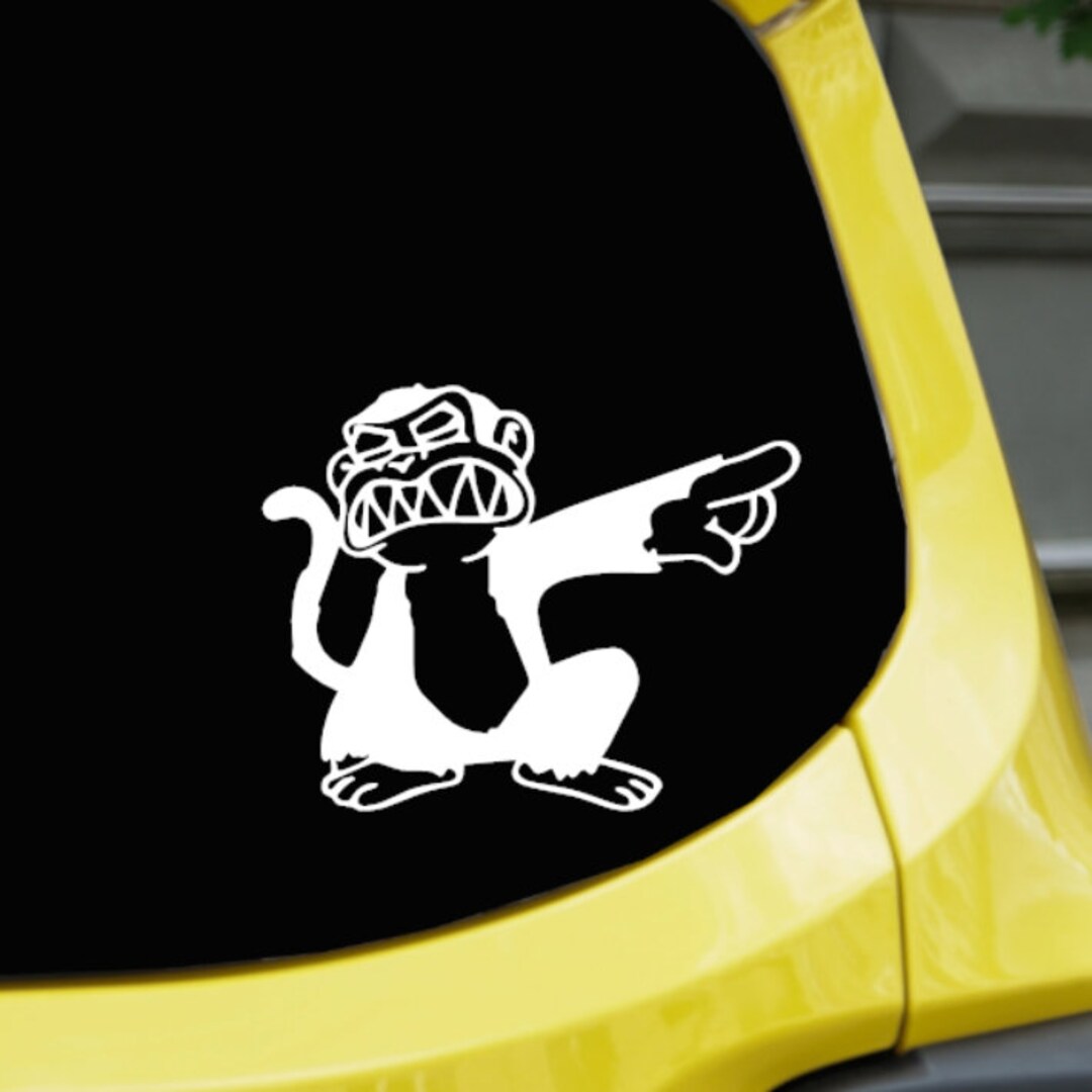 Angry Monkey Decal Sticker for Windows, Cars, Trucksbumper, Window ...