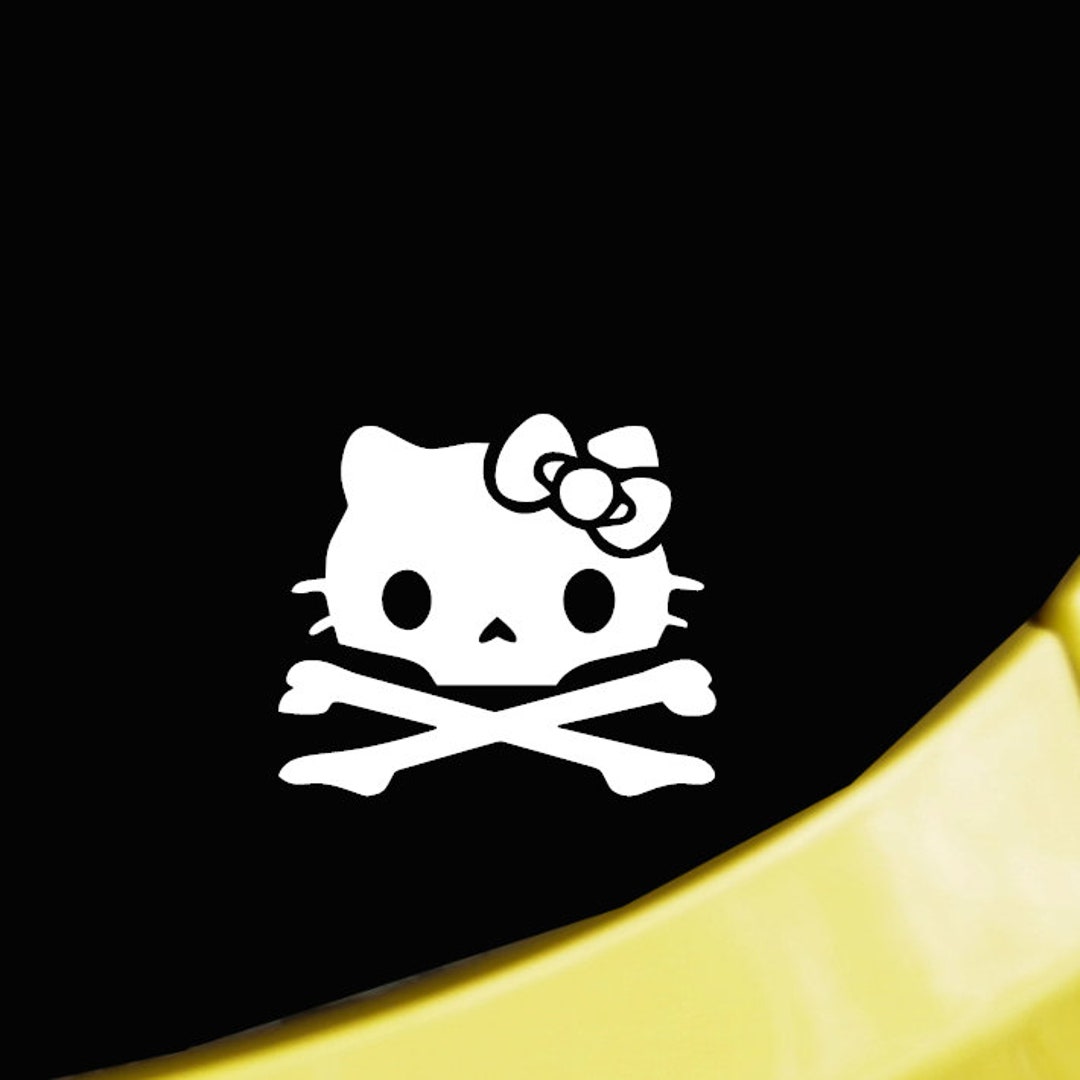 2 PACK ,vinyl Decal Hello Kitty, Evil Hello Kitty Sticker Bumper ...