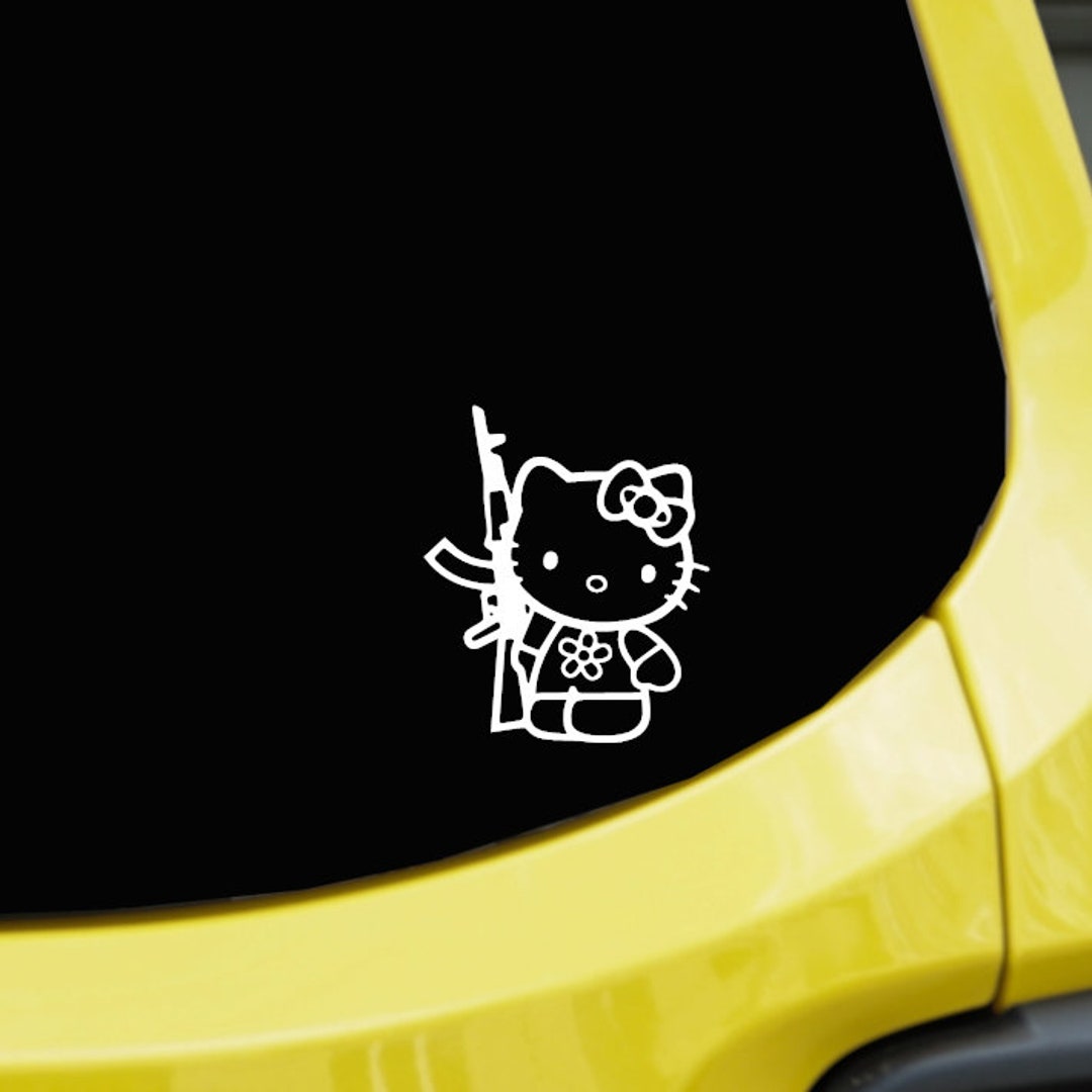 Vinyl Decal Hello Kitty, Military Hello Kitty Sticker Bumper, Window ...
