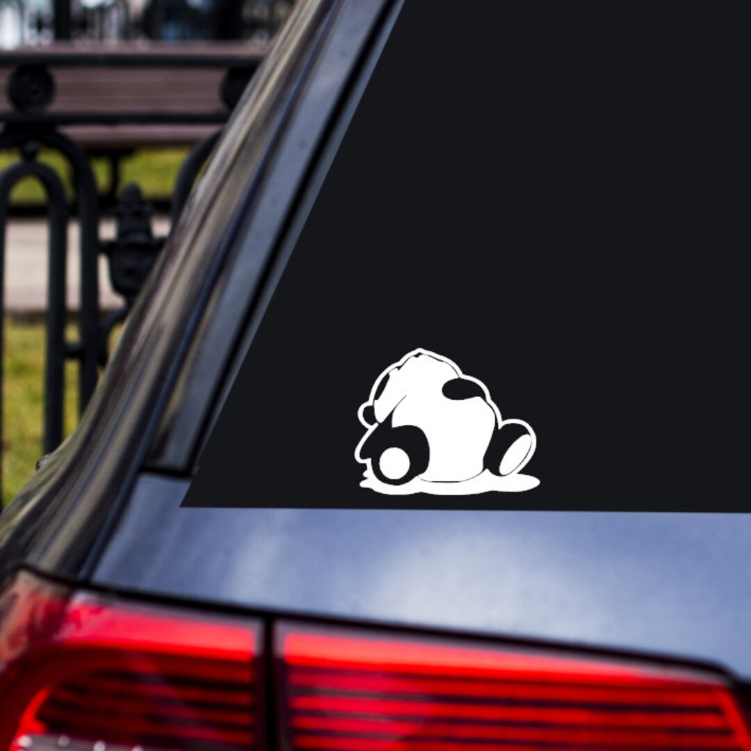 2 PACK Opening Event. Vinyl Decal Sleeping Panda, Tired Panda Sticker ...