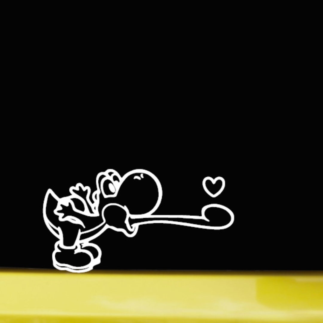 Super Mario Decal, Yoshi Decal, Dino Sticker, Bumper, Window, Wall ...