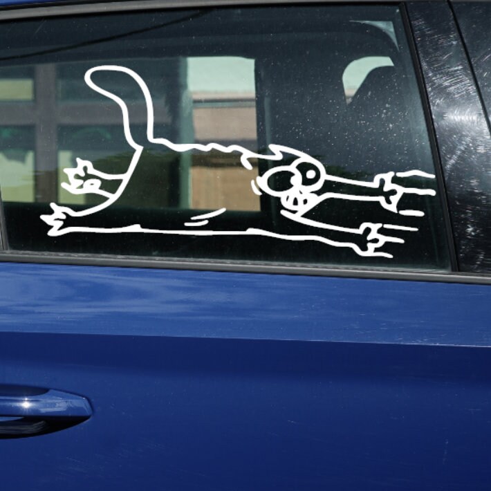 Funny Cat Decal,cute Cat Sticker Bumper, Window, Wall, Laptop Gift ...