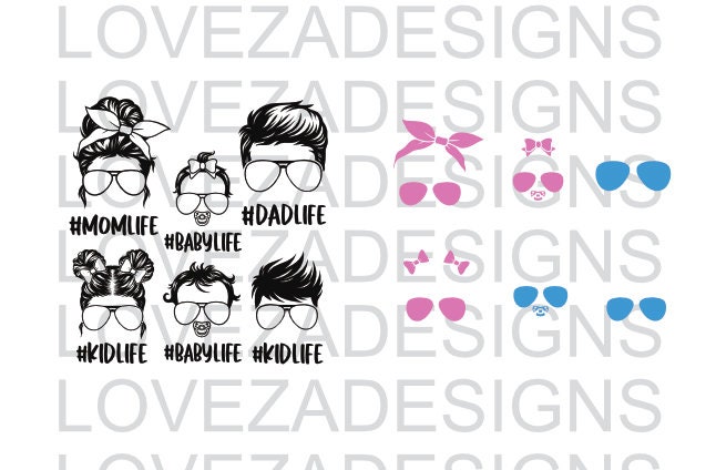 Mom Life Fillable Transparent Glasses Messy Bun Woman Mom - Etsy