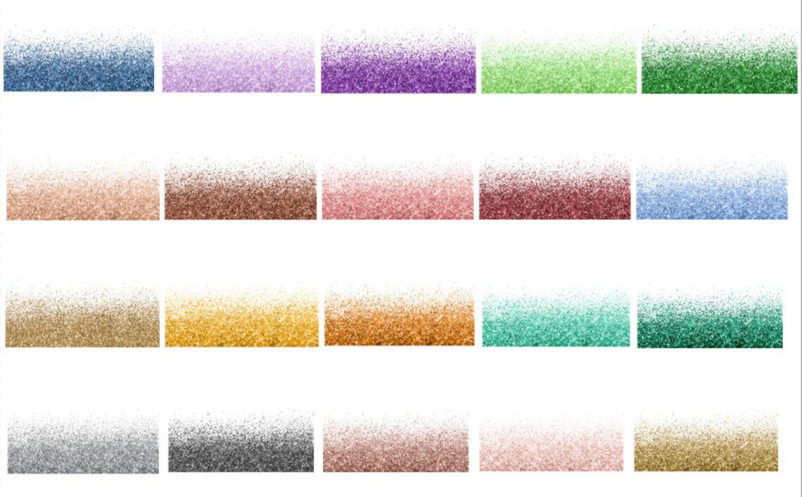 20 Glitter Confetti Overlay Images, 20 Colors, Glitter Borders, Glitter ...