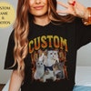 Custom Bootleg Shirt With Cat Photo, Retro Collage Personalized, Custom ...
