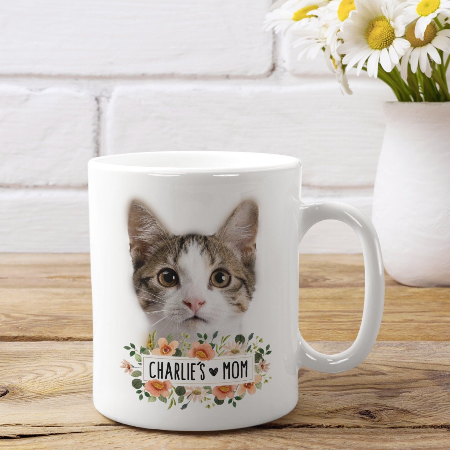 Custom Cat Mug, Personalized Cat Mug With Photo and Name, Custom Pet ...